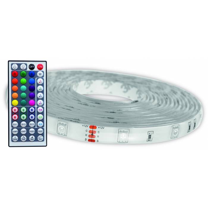 LED traka 12V 16W RGB 5m TUYA- Music control + IR remote