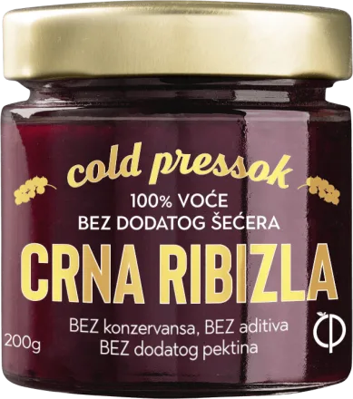 Cold Pressok
CRNA RIBIZLA - voćni namaz, 200 g