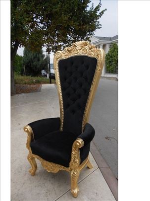 Stilske kraljevske fotelje,tron,novo,ručni rad
