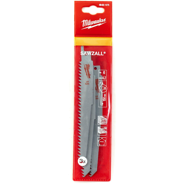 Milwaukee List sabljaste testere 150 mm, 48001075