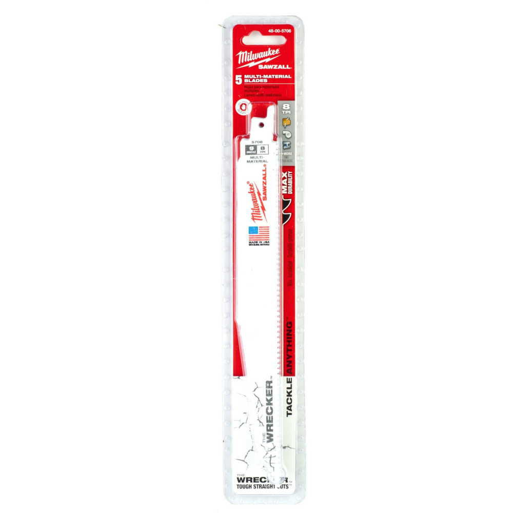 Milwaukee List sabljaste testere za metal i drvo 230 mm, 7/11 TPI, 5 kom, 48005706