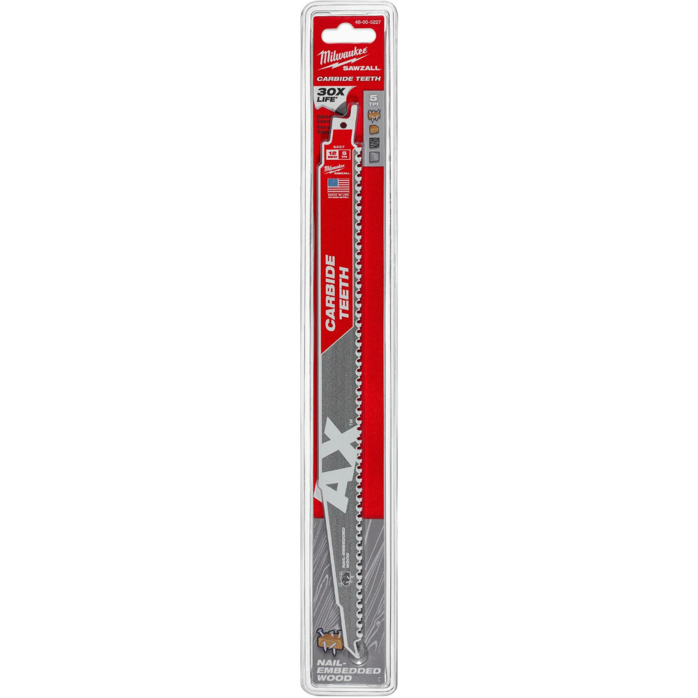 Milwaukee – List testere za drvo 300 mm, 5 TPI – 48005227