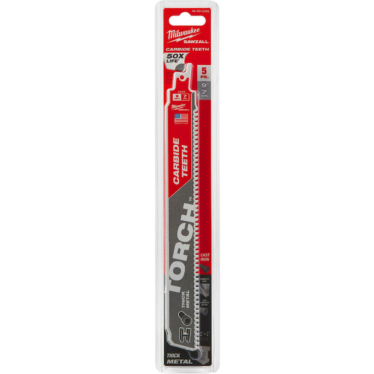 Milwaukee List testere za metal TCT Torch karbid 230 mm, 7 TPI, 48005502