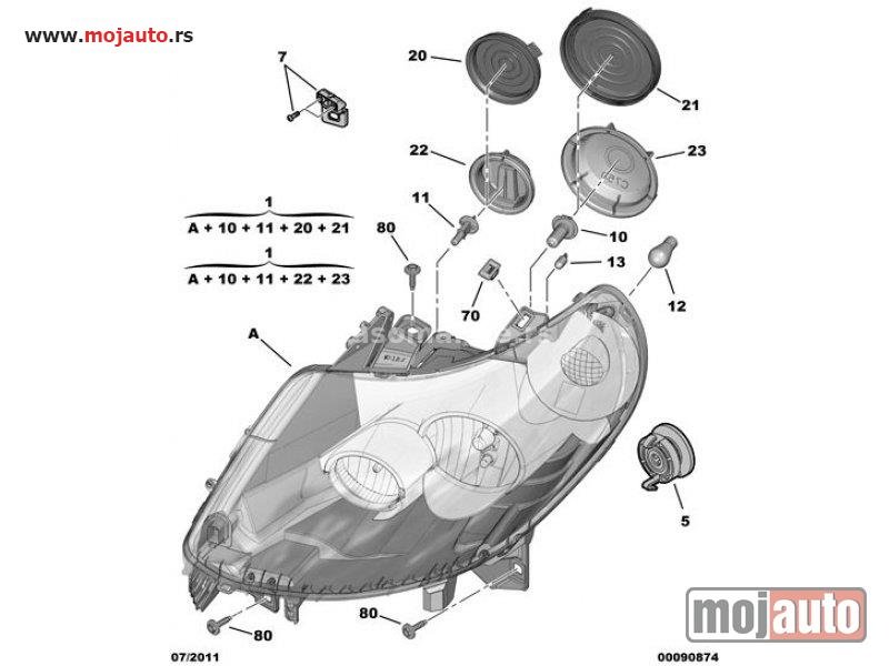 Citroen Jamper Poklopac Fara Veci 06-14, NOVO