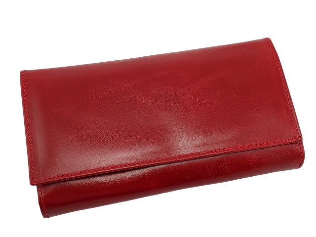 Najveći kožni ženski novčanik Glamur crveni karmin