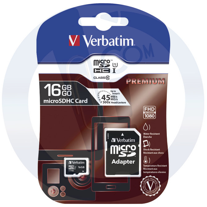 Memorijska kartica micro 16GB SDHC sa adapterom Verbatim 44081 blister