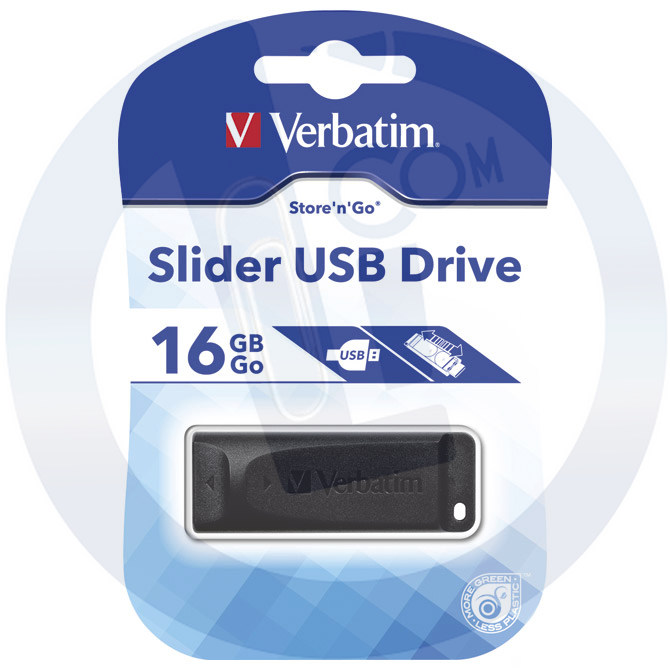 USB 16Gb Drive Slider Verbatim 98696 crna blister memorija
