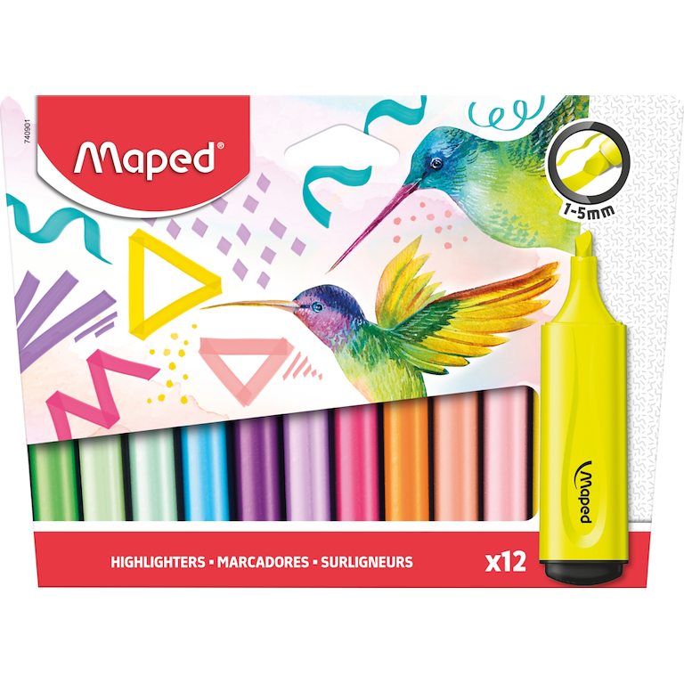 Text marker Fluo Peps 1/12 set Maped