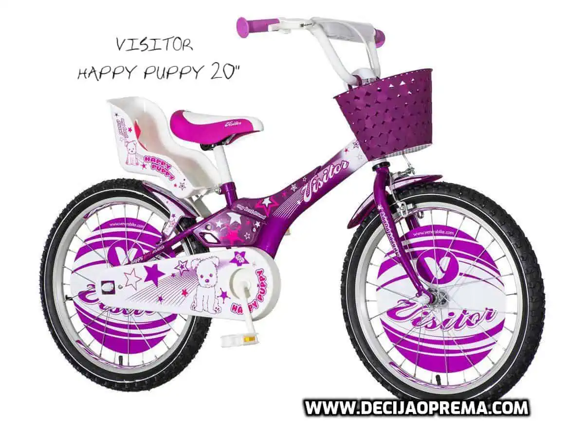 Bicikl Visitor Happy Puppy 20″ za decu Ljubičasti