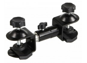 Dual C Clamp Type Bracket Mount for Photo Studio Light Stand