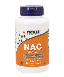 NOW NAC (N-ACETYL CYSTEINE) 600MG
100 VEG. CAPS.