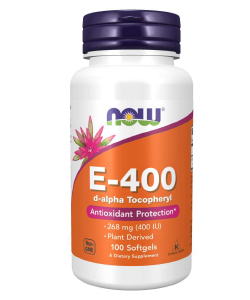 NOW Vitamin E-400 Natural
NOW Vitamin E-400 Natural (100 softgela)