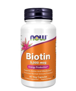 NOW Biotin 5000mcg 60Vkap
60 Veg.caps.