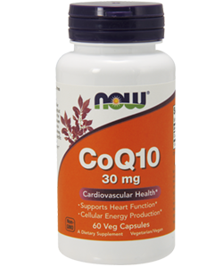 NOW CoQ10 30 mg (60 tab)
NOW Coenzime Q10 30 mg (60 tab)