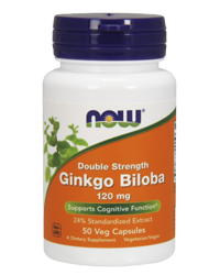 NOW Ginkgo Biloba 120mg (50 kap)
50 kasula