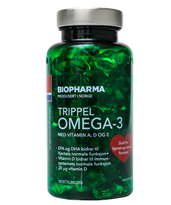 BIOPHARMA TRIPPEL NORVEŠKA OMEGA 3
144 gel kapsula