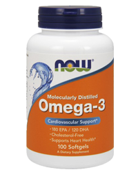 NOW Omega 3 (100g.kapsula)
100 softgel kapsula