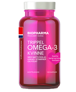 BIOPHARMA TRIPPEL NORVEŠKA OMEGA 3 ZA ŽENE
120 gel kasula