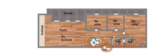 Novo Naselje, četvorosoban 133m2