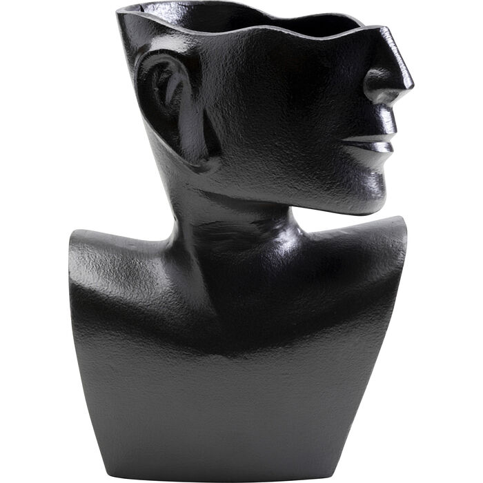 Vase Rostro Side Black 27cm