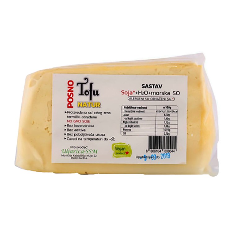 Tofu natur na bazi soje 250g Uljarica SSM