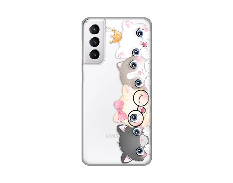 Silikonska futrola PRINT Skin - Samsung G991 Galaxy S21 Cats