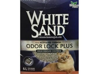 WHITE SAND Odor Lock Plus posip za mačke 6l