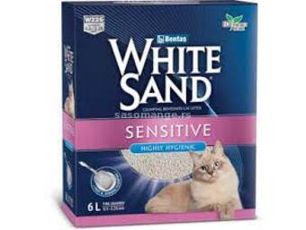 WHITE SAND Sensitive posip za mačke 6l