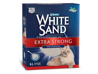 WHITE SAND Extra Stong posip za mačke 6l