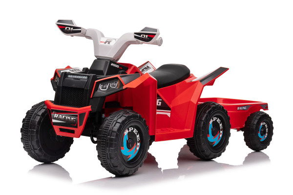 Auto na akumulator sa prikolicom ATV, TS-039 AT, Red