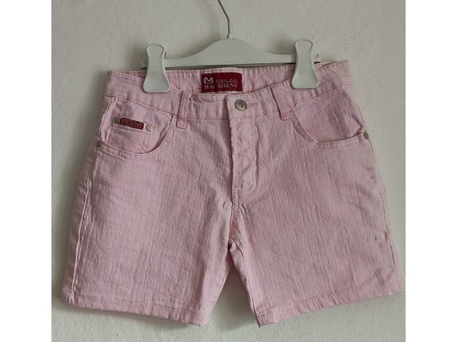 Kratke roze pantalone sa elastinom vel. S