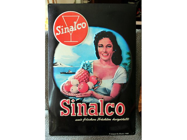 +++ Stara limena tabla Sinalco 40x60 cm - odlična +++