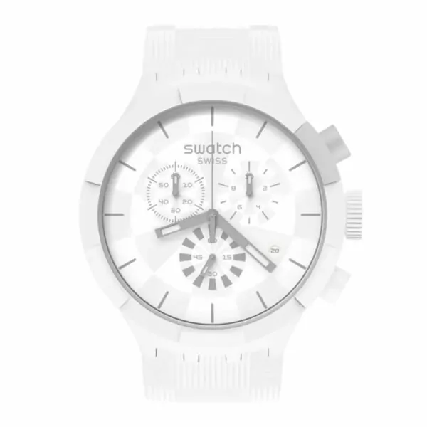 Swatch SB02W400 Chequred White