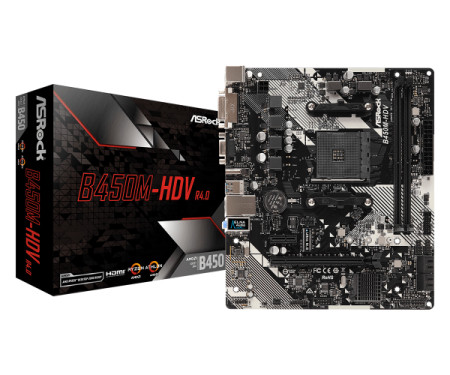 ASRock AM4 AsRock B450M-HDV R4.0 90-MXB9N0-A0UAYZ matična ploča