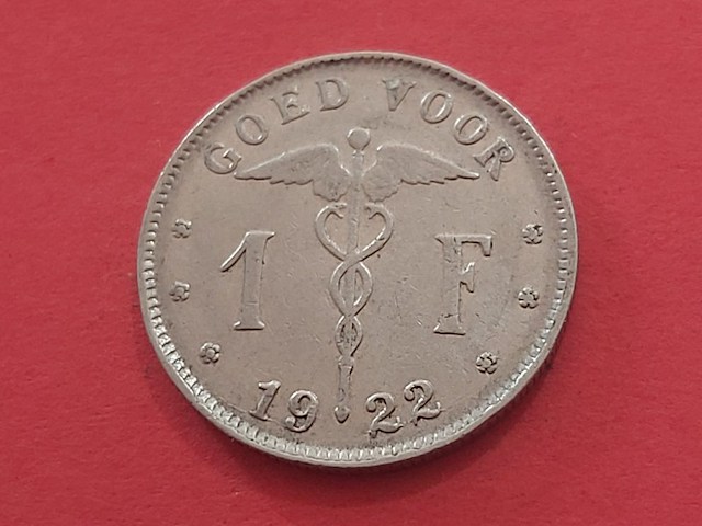 Belgija  - 1 francs 1922 god