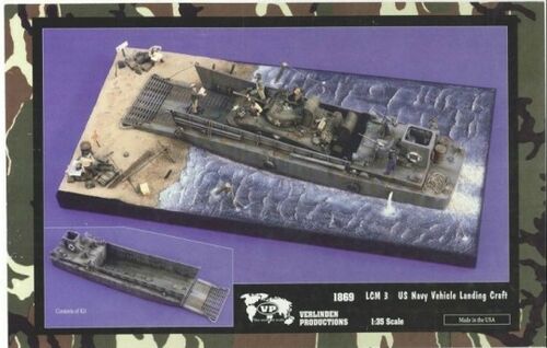 Verlinden 1869LCM3-REKLAMACJA LCM 3 US Navy Vehicle Landing Craft - uszkodzony/damaged!