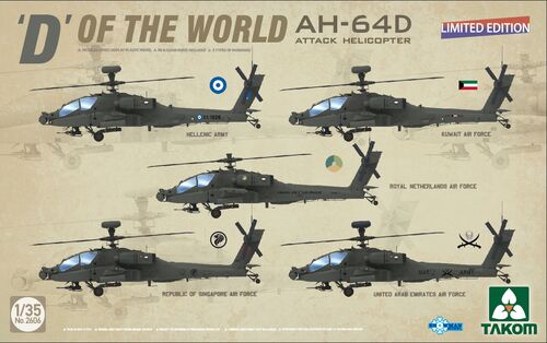 Takom 2606 "D" Of the World AH-64D Apache Longbow Attack Helicopter Limited Edition