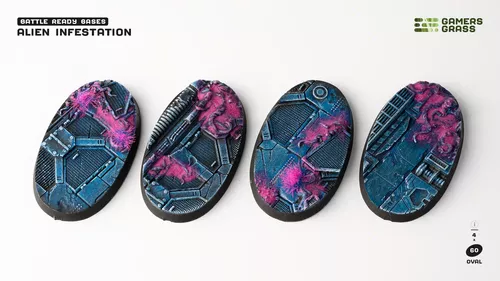 GamersGrass GGB-AIO60 Alien Infestation Bases Oval 60mm (x4)