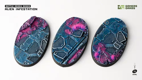 GamersGrass GGB-AIO75 Alien Infestation Bases Oval 75mm (x3)