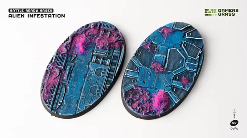 GamersGrass GGB-AIO90 Alien Infestation Bases Oval 90mm (x2)
