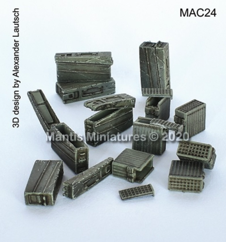 Mantis Miniatures MAC24 NATO MG3 ammo boxes