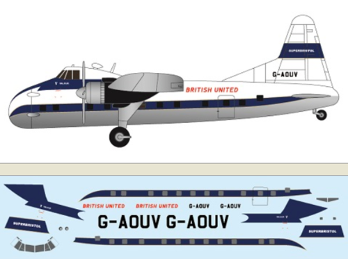 F-RSIN P4108 Bristol 170 Superfreighter Mk.32 - British United