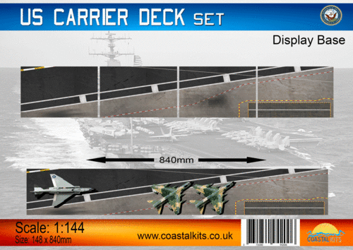 Coastal kits S365-144 US Carrier Deck Set of 4 Sections 840 x 148mm