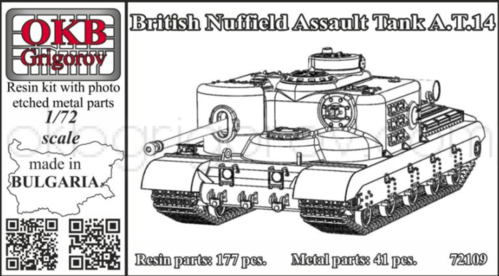 OKB Grigorov V72109 British Nuffield Assault Tank A.T.14