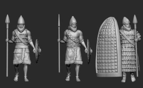 Germania-Figuren 72-AN-1104 Marching warriors Lightly armored