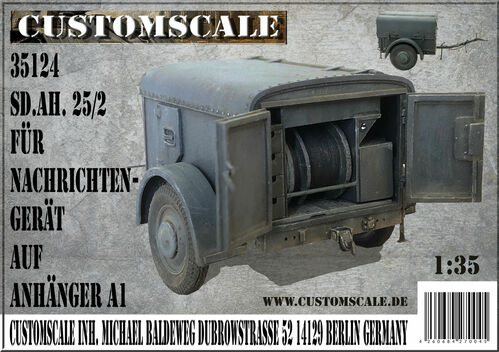 Custom scale 35124 Sd.Ah. 25/2 for message device on trailer A1