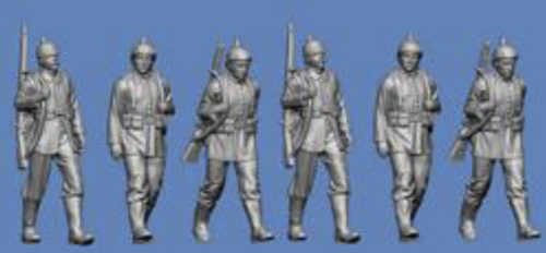 Germania-Figuren 72-WW1-62 German infantry 1914/15 Marching soldiers
