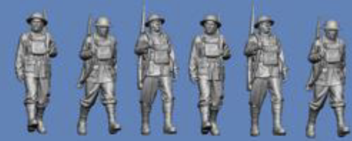 Germania-Figuren 72-WW1-501 American Infantry 1918 Marching soldiers