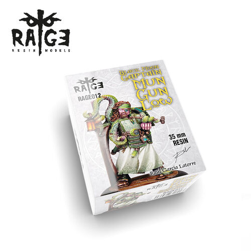 Rage Resin Miniatures 012 Mun Gun Low, Black Moon Captain