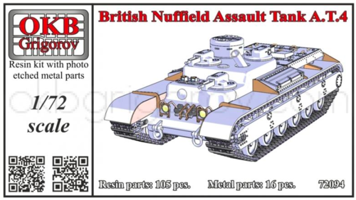 OKB Grigorov V72094 British Nuffield Assault Tank A.T.4